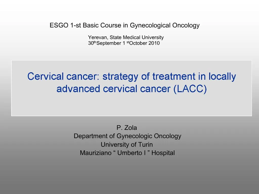 PPT - Cervical cancer: strategy of treatment in locally advanced ...