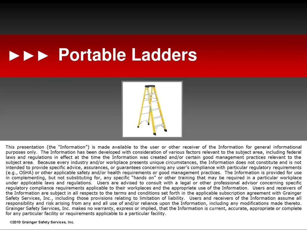 PPT - Portable Ladders PowerPoint Presentation, free download - ID:943989