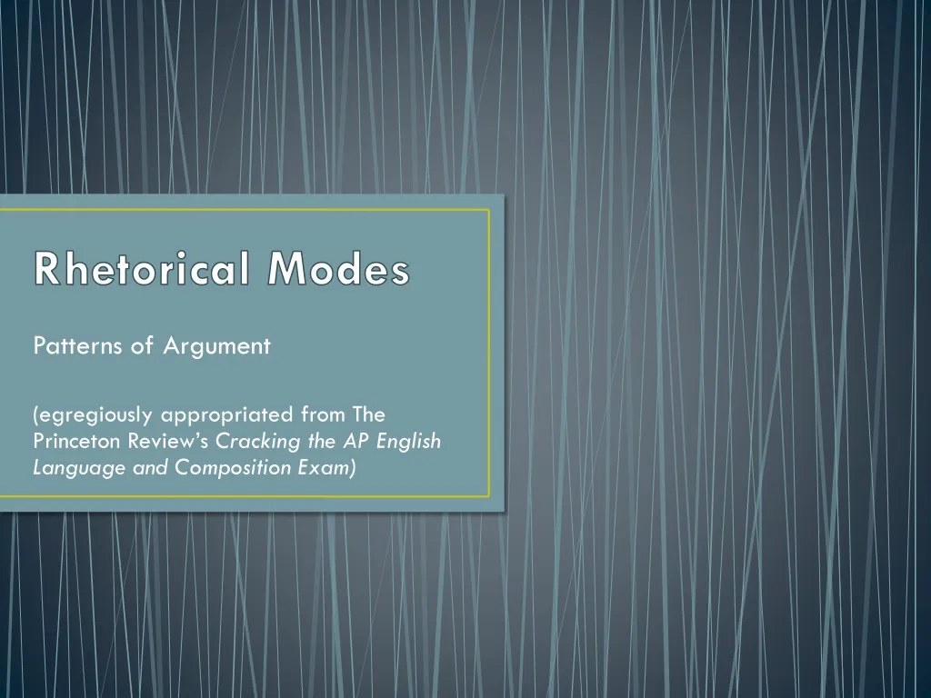 PPT - Rhetorical Modes PowerPoint Presentation, free download - ID:944668