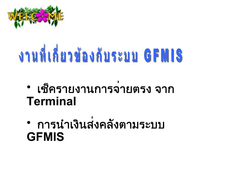 PPT - GFMIS PowerPoint Presentation, free download - ID:945022