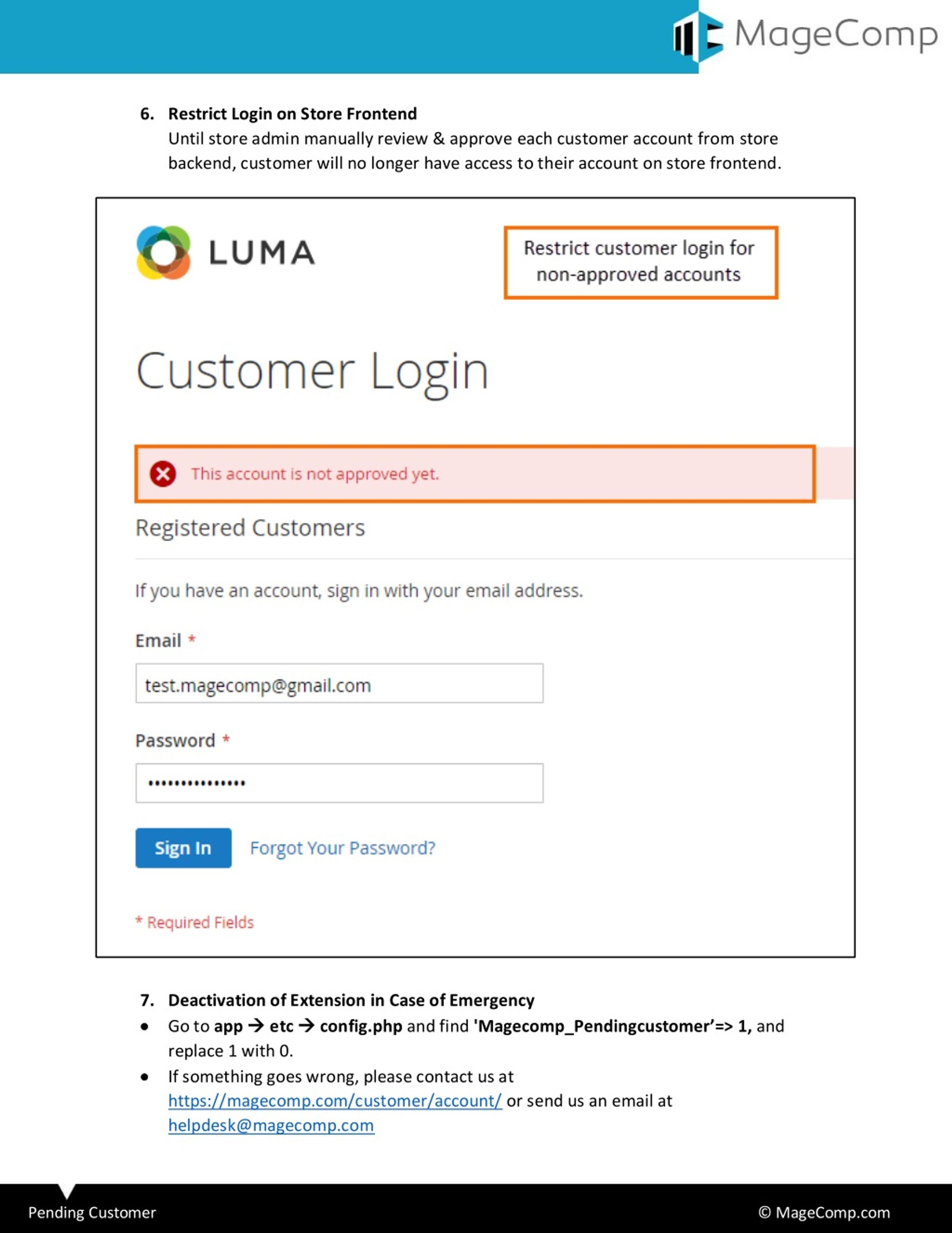 PPT - Magento 2 Pending Customer Extension by MageComp PowerPoint ...