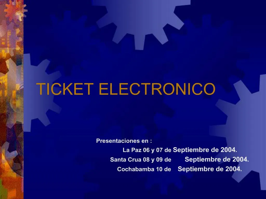 PPT - TICKET ELECTRONICO PowerPoint Presentation, free download - ID:955399