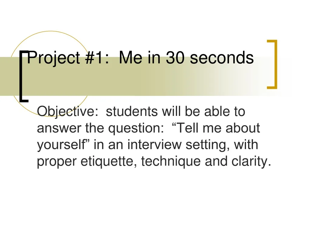 PPT - Project #1: Me in 30 seconds PowerPoint Presentation, free ...