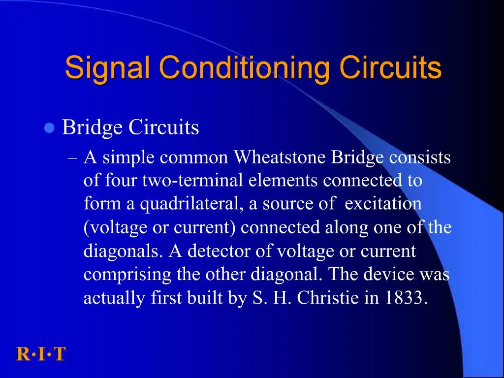 PPT - Signal Conditioning Circuits PowerPoint Presentation, free ...