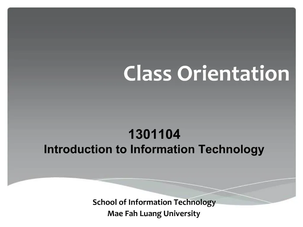 PPT - Class Orientation PowerPoint Presentation, free download - ID:971186
