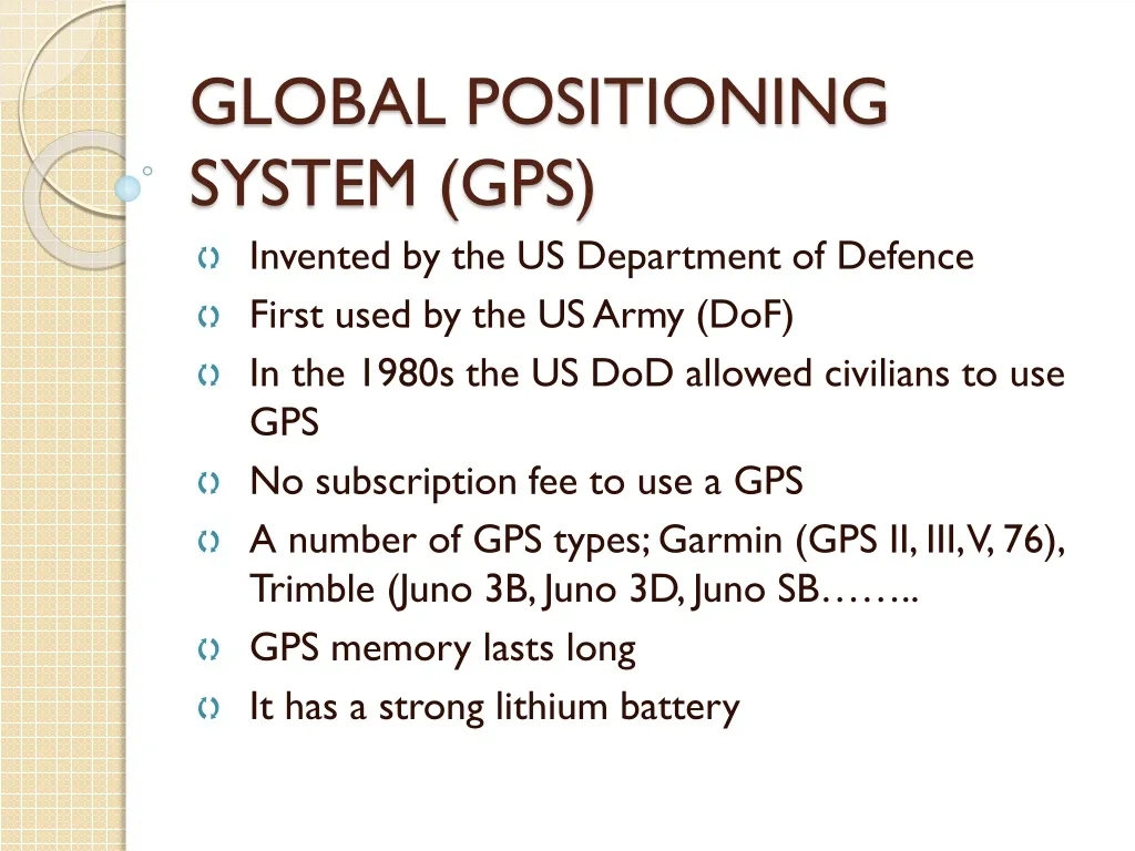 PPT - GLOBAL POSITIONING SYSTEM (GPS) PowerPoint Presentation, free ...