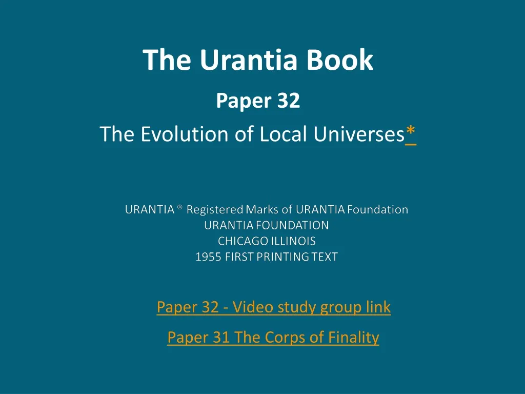 PPT - The Urantia Book PowerPoint Presentation, free download - ID:973441