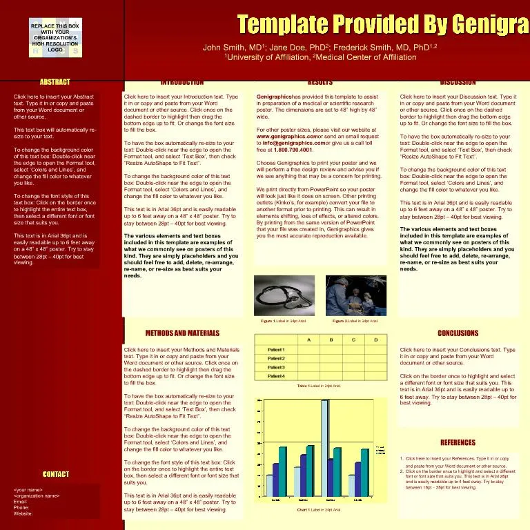 PPT - Template Provided By Genigraphics 800.790.4001 Replace This Text ...