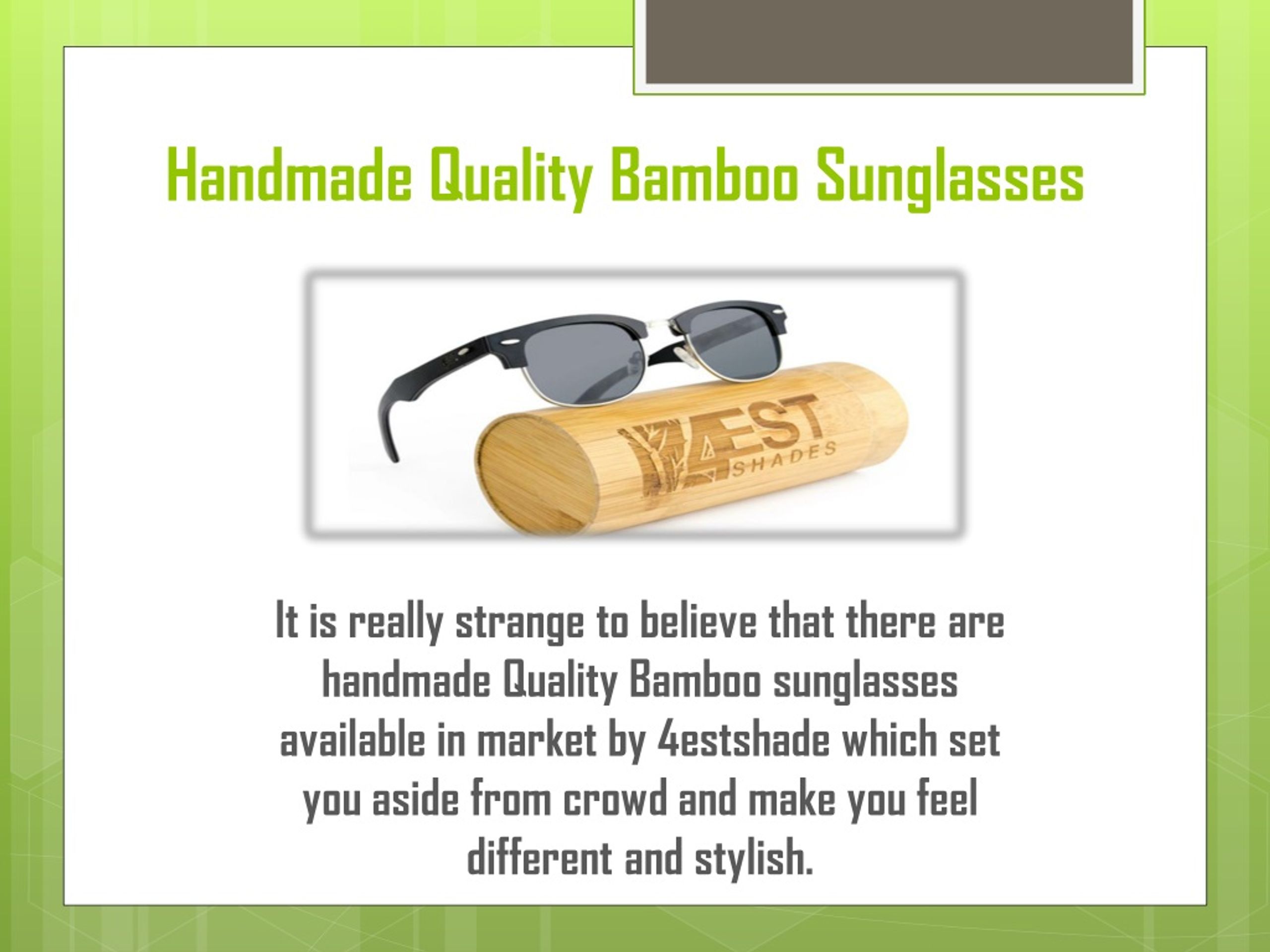 PPT - Handmade Sunglasses For Womens PowerPoint Presentation, free ...