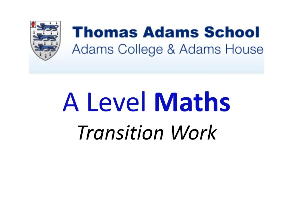 PPT - A Level Maths Transition Work PowerPoint Presentation, free ...