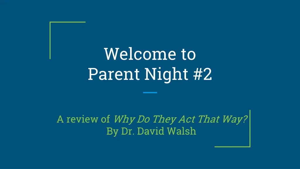 PPT - Welcome to Parent Night #2 PowerPoint Presentation, free download ...