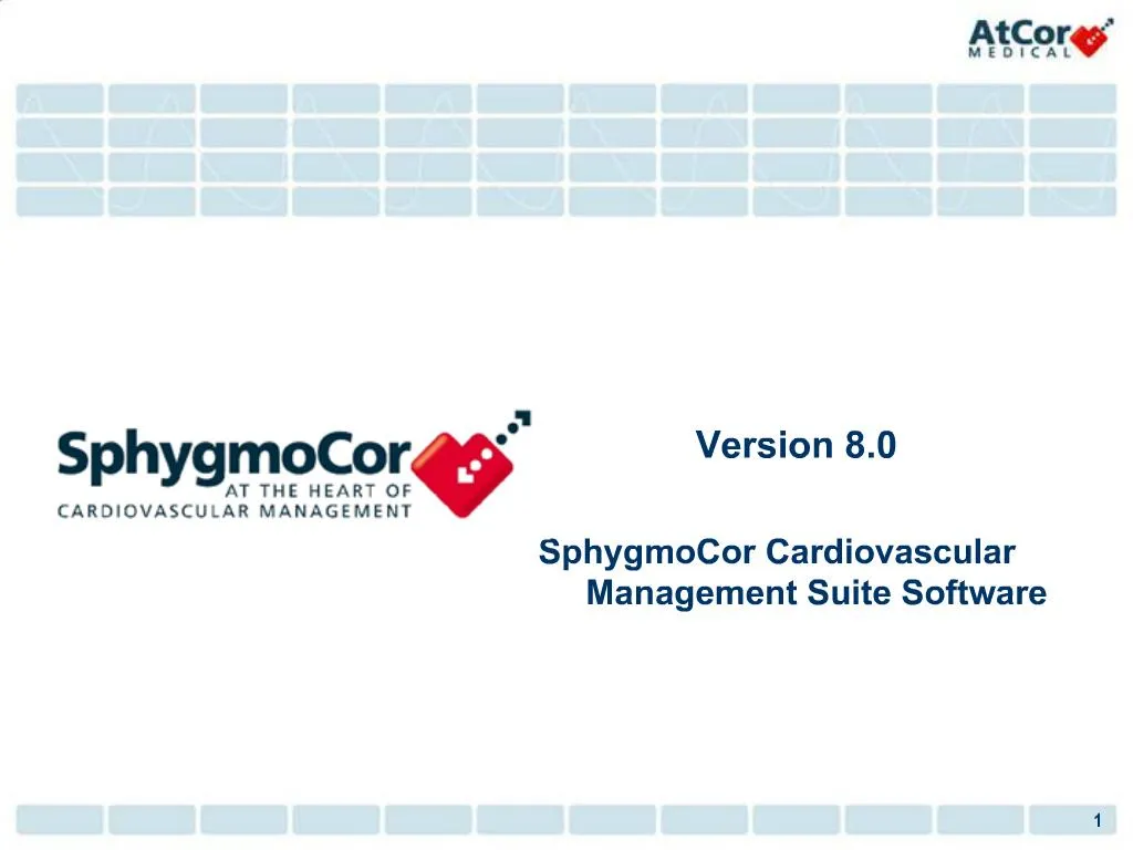 PPT - Version 8.0 SphygmoCor Cardiovascular Management Suite Software ...