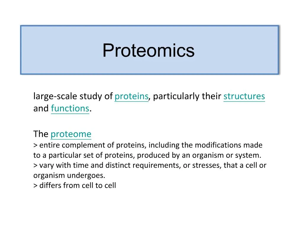 PPT - Proteomics PowerPoint Presentation, free download - ID:981547