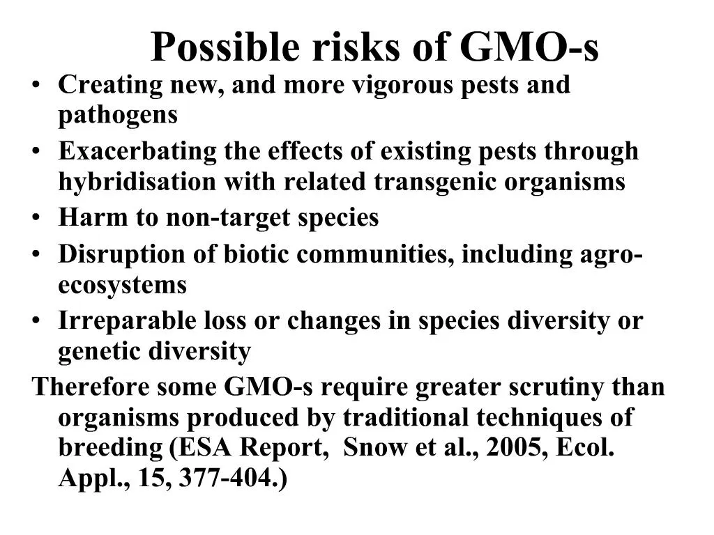 PPT - Possible risks of GMO-s PowerPoint Presentation, free download ...