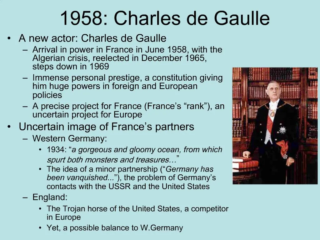 PPT - 1958: Charles de Gaulle PowerPoint Presentation, free download ...