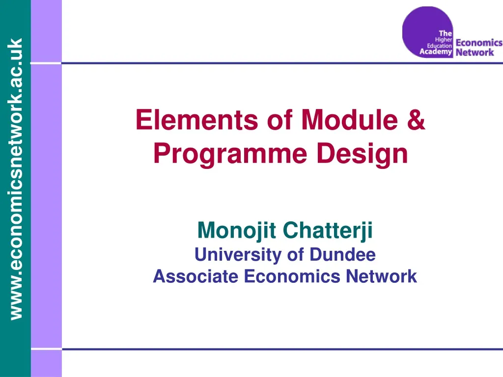 PPT - Elements of Module & Programme Design PowerPoint Presentation ...