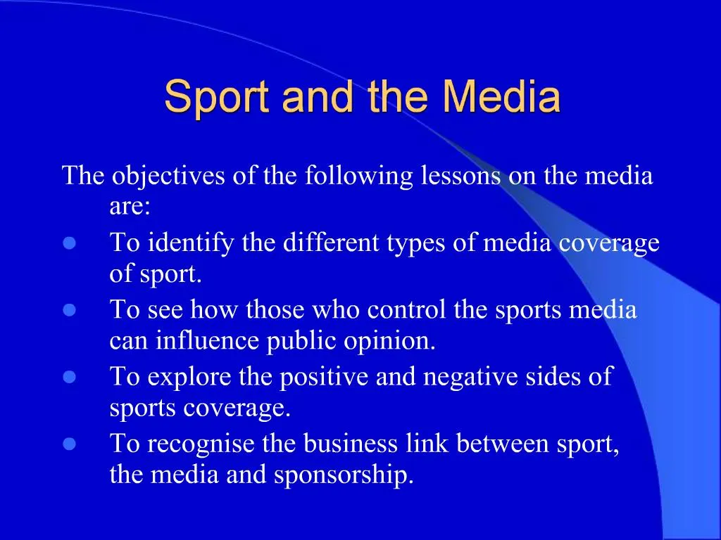 PPT - Sport and the Media PowerPoint Presentation, free download - ID ...