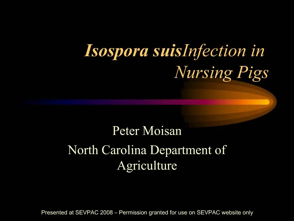 PPT - Isospora suis Infection in Nursing Pigs PowerPoint Presentation ...