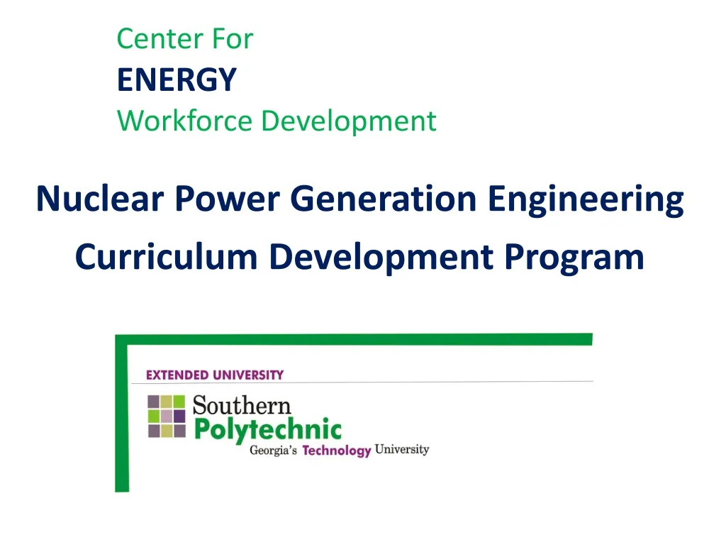 PPT - Center For ENERGY Workforce Development PowerPoint Presentation ...